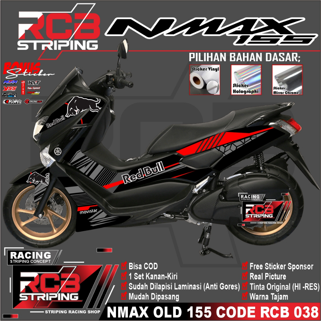 Jual Striping Stiker Nmax 155 Old Sticker Nmax Old - Aksesoris Motor ...