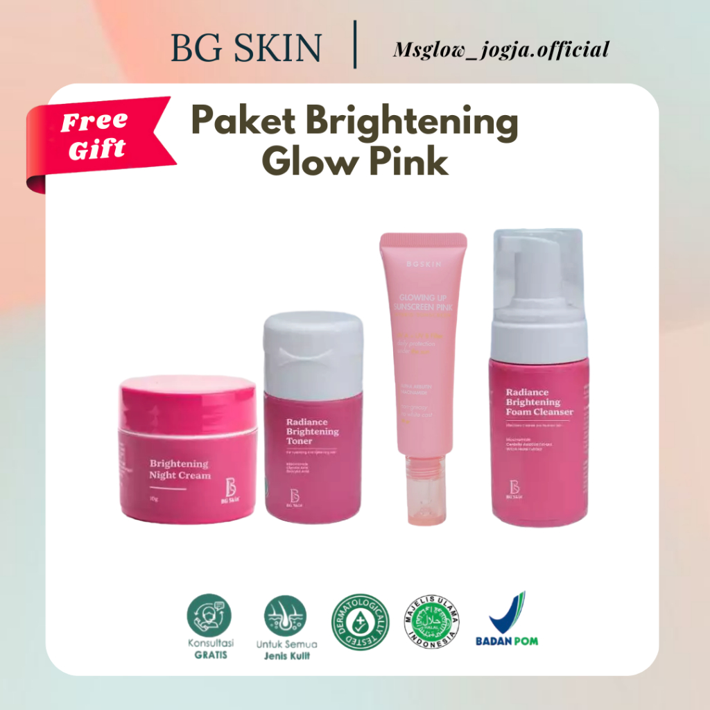 Jual BG SKIN PAKET BRIGHTENING GLOW PINK | BG SKINCARE| OFFICIAL STORE ...