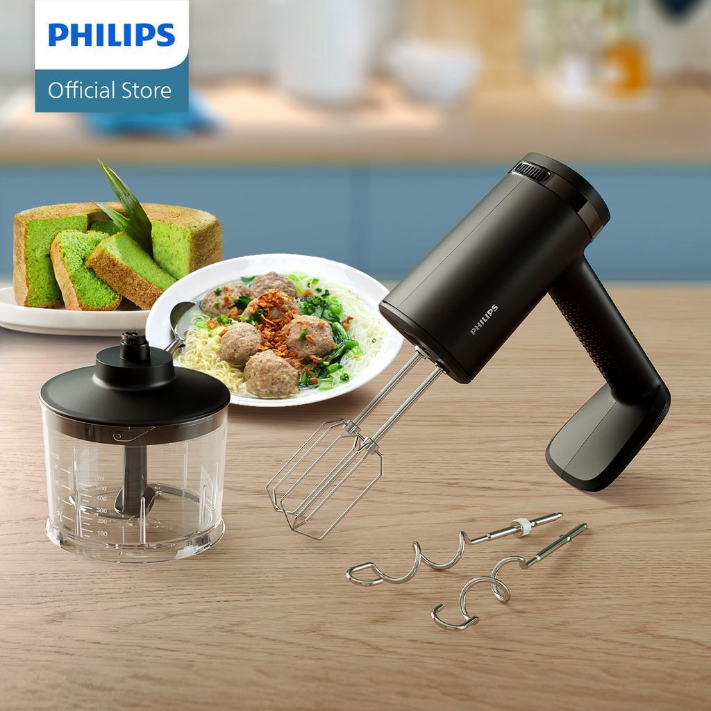 Jual Philips HR3781/30 2in1 Hand Mixer and Chopper 5000 Series 300W ...