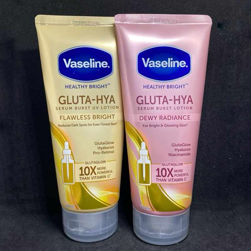 Jual NEW 200ml Vaseline Healthy Bright Gluta HYA Flawless Bright & Dewy ...