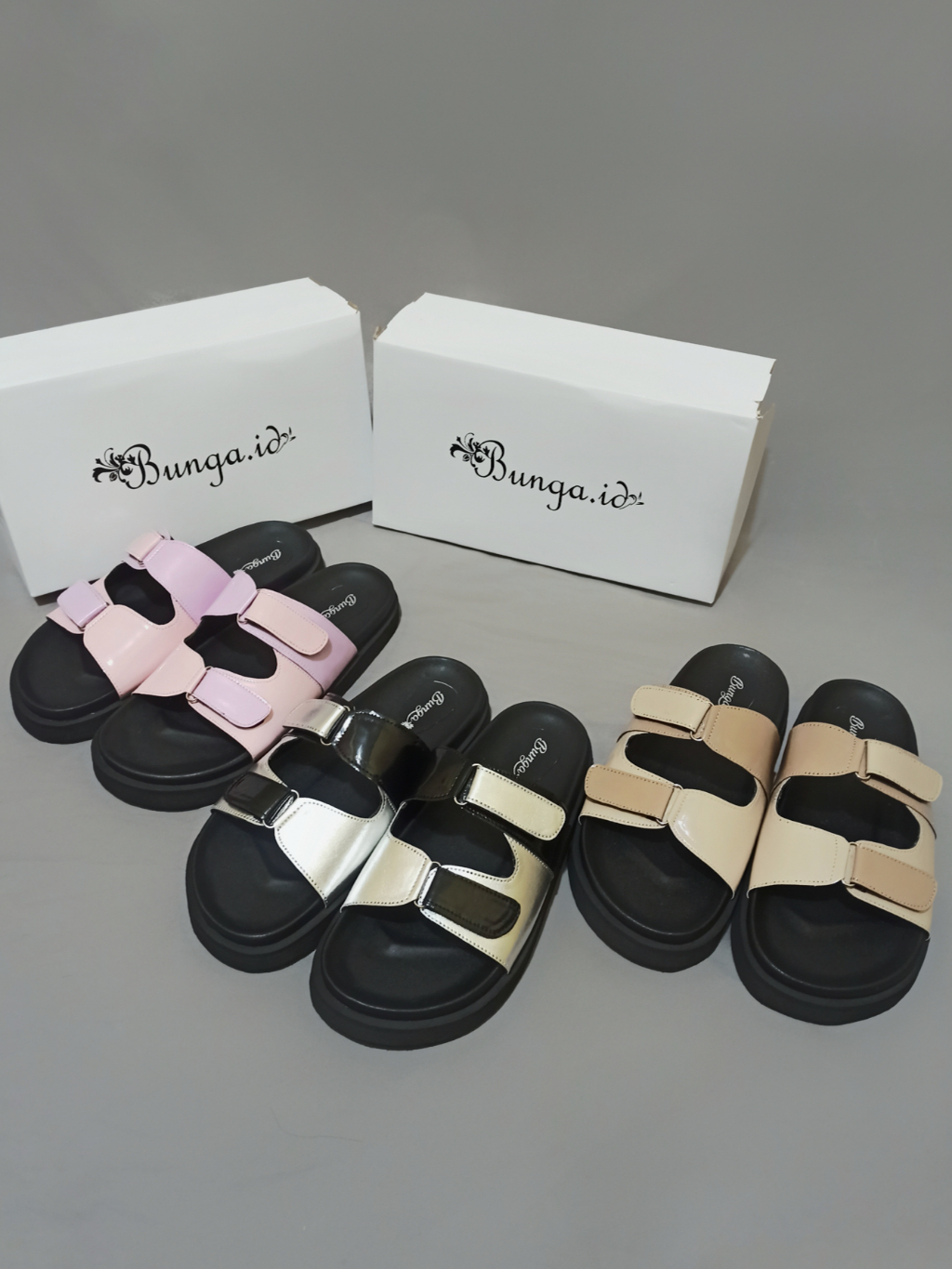 Jual Bunga Sandal Dakota Series / Sandal birken / Sandal flat perempuan ...