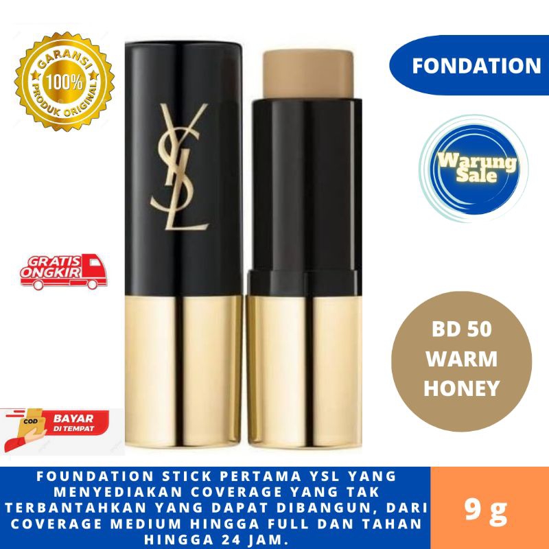 Jual YSL ALL HOURS FOUNDATION STICK NEW FULLSIZE ORIGINAL SHADE WARM ...