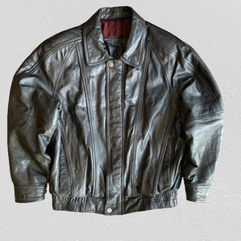 Jual JAKET KULIT BOXY | Leather jacket boxy japan | Shopee Indonesia