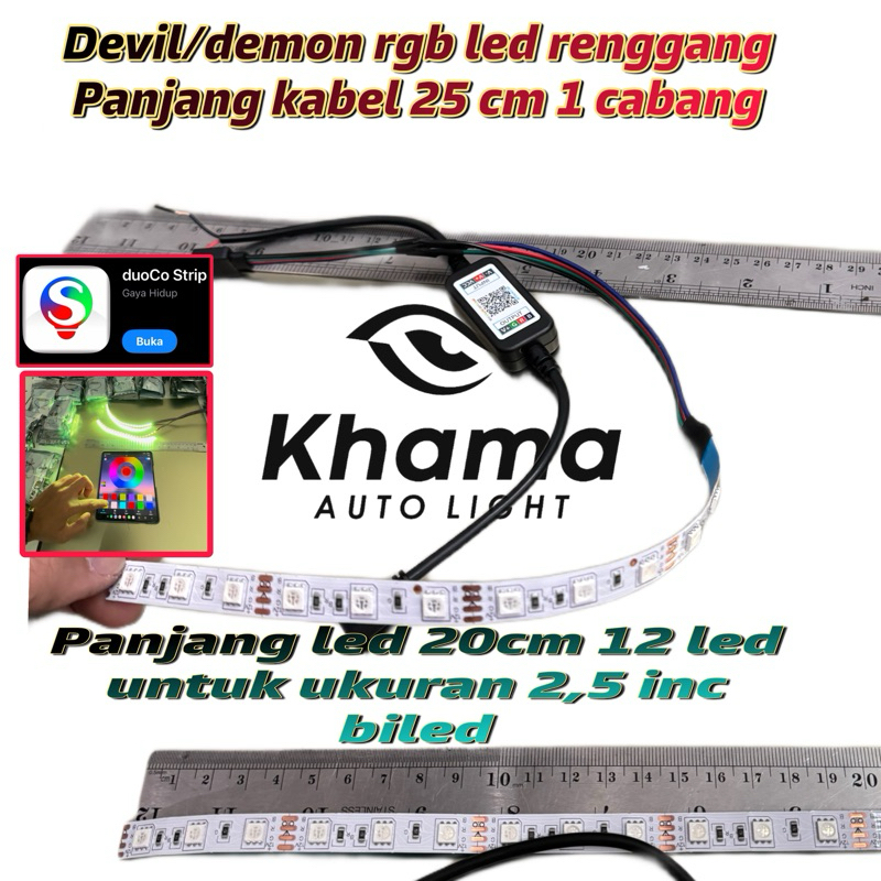 Jual Lampu led demon rgb 5050 devil rgb 5-24 volt aplikasi duoco stip ...