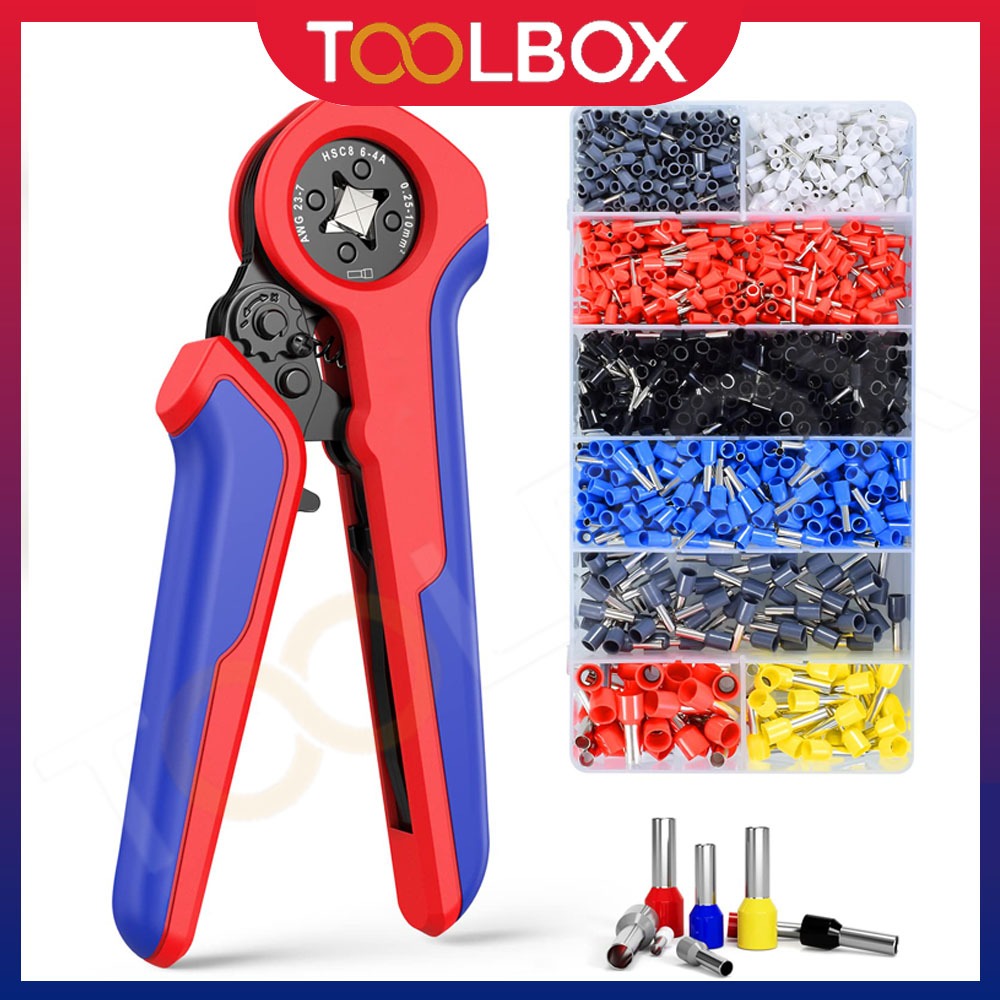 Jual TOOBOX Tang Crimping Kabel Ferrule untuk 0,25-10 mm² (AWG 23-7 ...