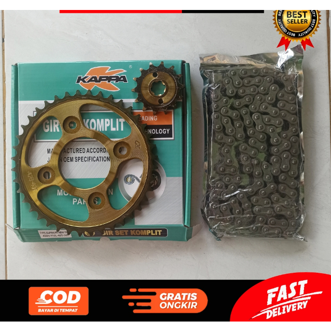 Jual KAPPA GEAR SET KOMPLIT SUPRA FIT NEW 40. GIGI TARIK GOLD DAN ...
