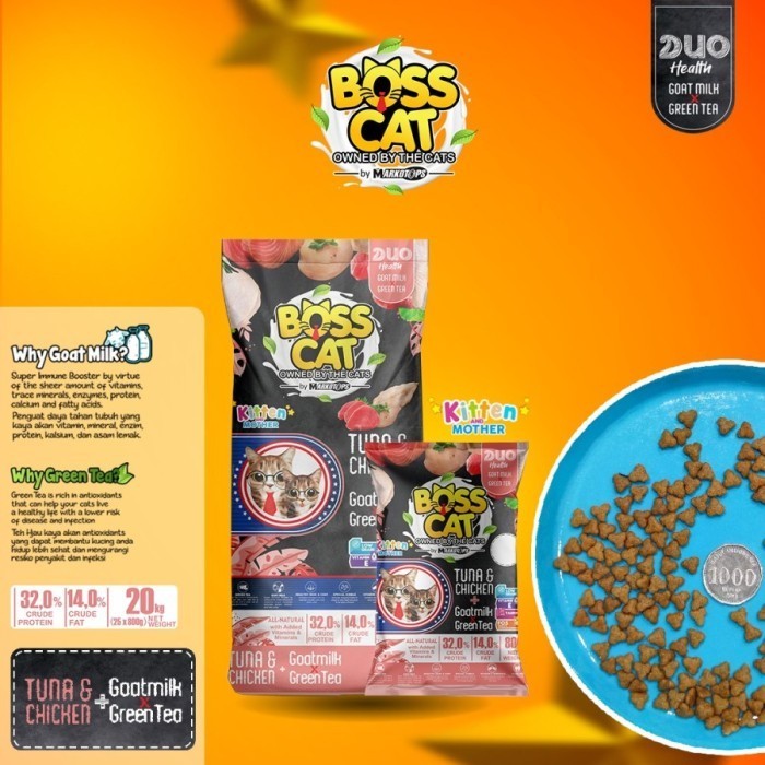 Jual BOSSCAT DRY Cat Food 20kg Mother Kitten Tuna & Chicken Makanan ...
