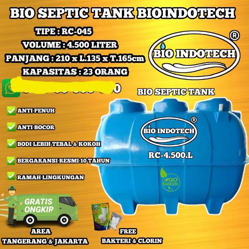 Jual septic tank septic tank biotech biogift biotechno 4500 liter ...