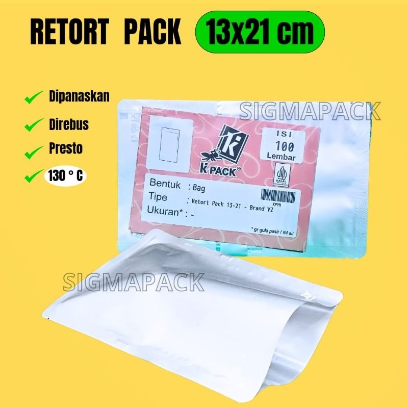 Jual isi 100 bag RETORT PACK 13X21 CM 250 GR KPACK PLASTIK KEMASAN ...