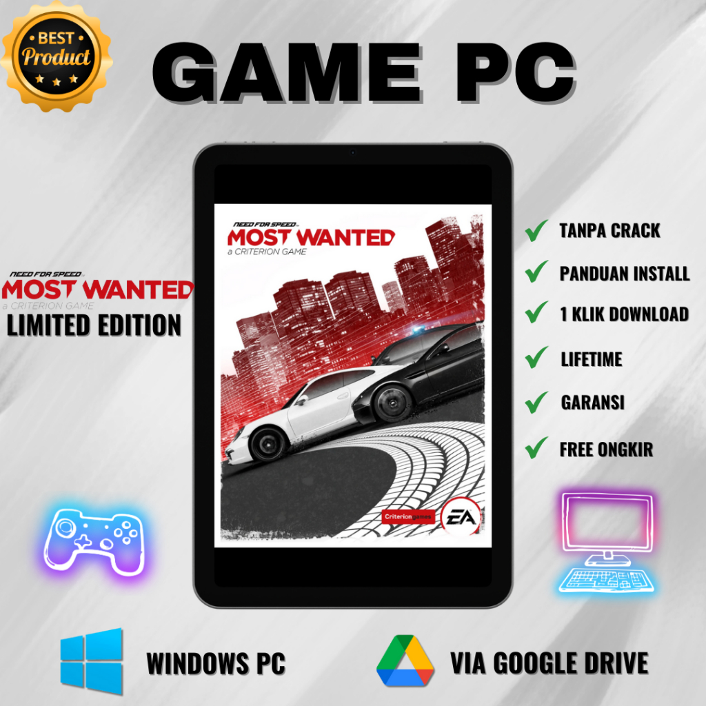 Jual NEED FOR SPEED/NFS MOST WANTED LIMITED EDITION GAME PC/LAPTOP ...