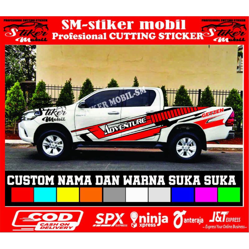 Jual stiker mobil triton hilux strada dll stiker variasi mobil sticker ...