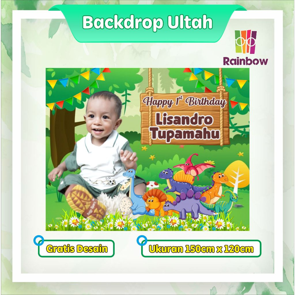 Jual BACKDROOP BANNER ULTAH ANAK / UKURAN 120x150 CM | Shopee Indonesia