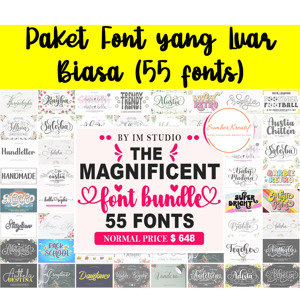 Jual Paket Font yang Luar Biasa (55 fonts) | Shopee Indonesia