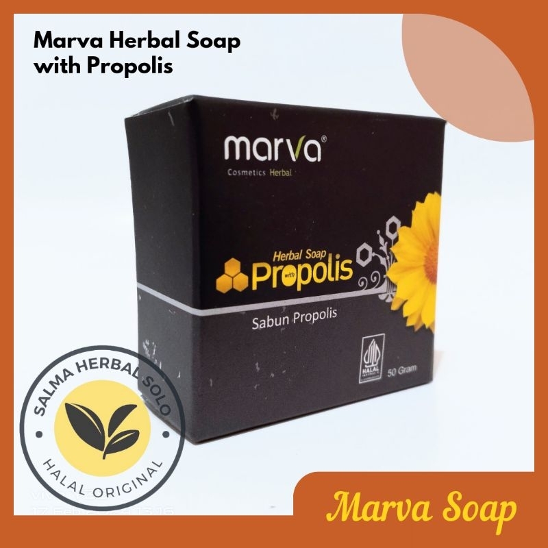Jual Salma Herbal | Sabun Wajah Marva Plus Propolis 50 Gram Batang ...