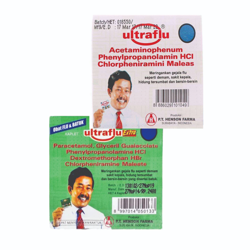 Jual ULTRAFLU Strip Obat Flu Demam Sakit Kepala & Batuk - Reguler ...