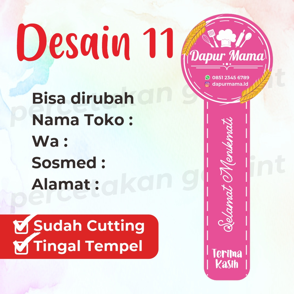 Jual Cetak Stiker Label seal / segel toples stiker kue kering nastar ...