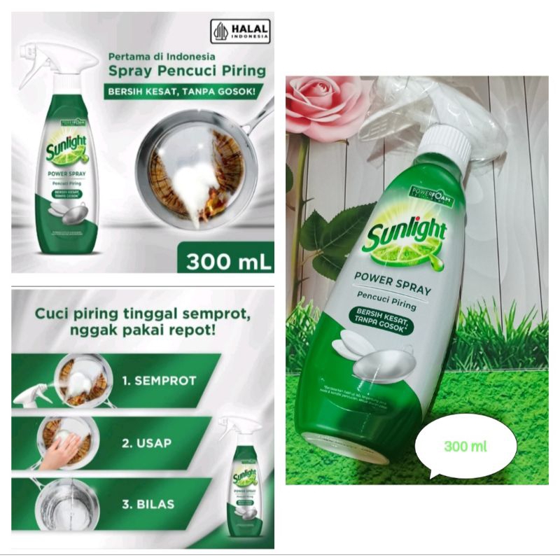 Jual Sunlight Power Spray Pencuci Piring 300 ml | Shopee Indonesia