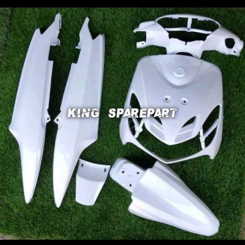 Jual Cover body full halus yamaha mio smile 2008 - 2012 hitam putih ...