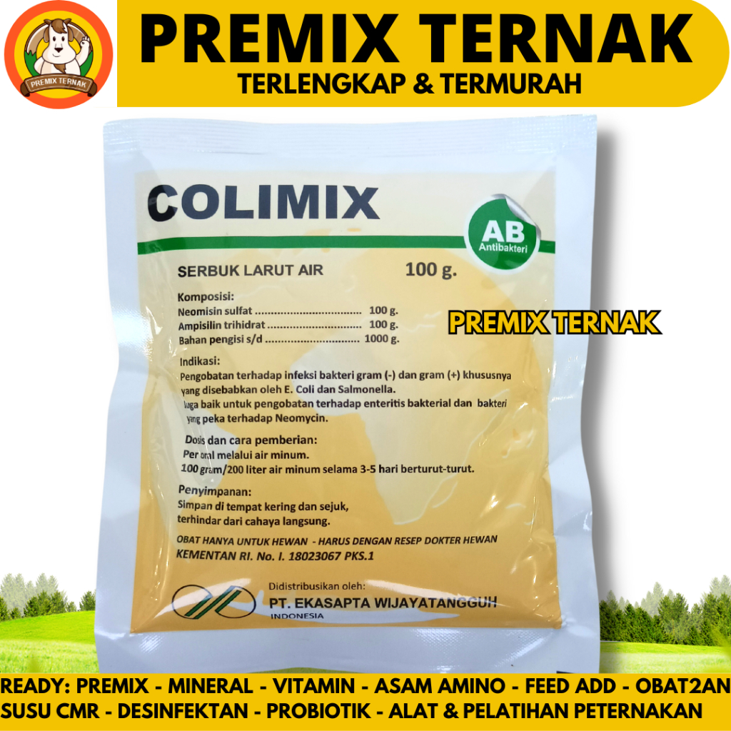 Jual COLIMIX 100 GRAM - Obat Ayam Ngorok Pilek CRD Kolibasilosis & NE ...
