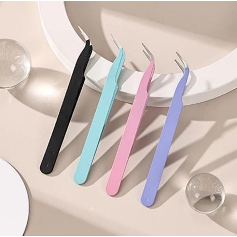 Jual Craft Tweezer Color Pinset Bengkok Penjepit Presisi Sticker ...