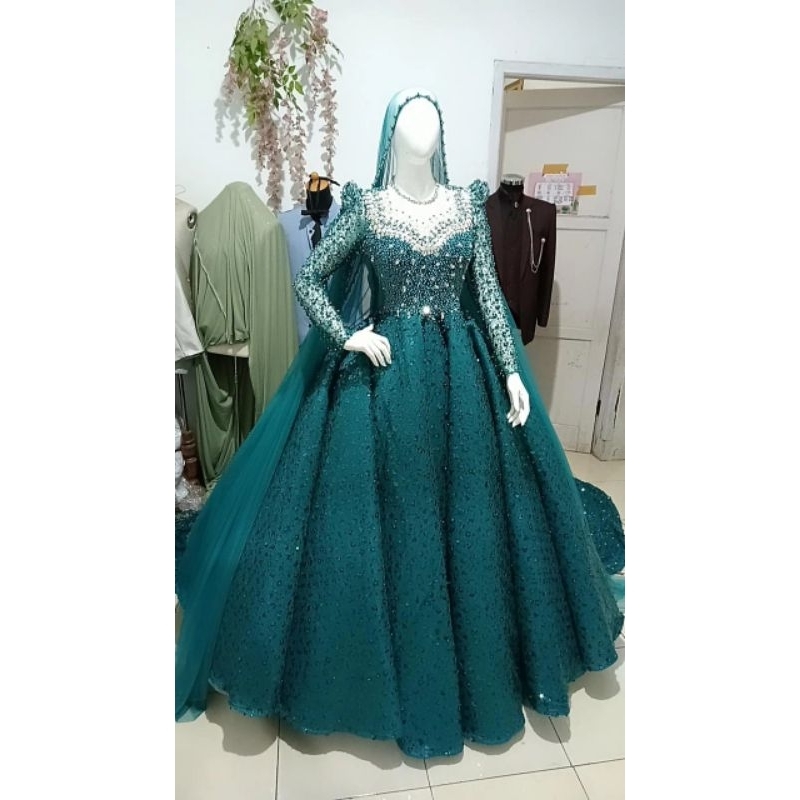 Jual GOWN BARBY TANGAN BALON TERBARU// GAUN GOTIK PREMIUM/BAJU ...