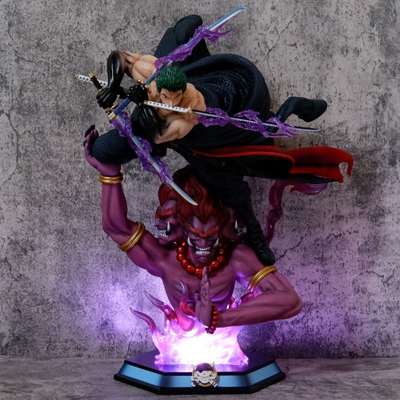 Jual Action Figure One Piece Roronoa Zoro Asura 50 cm MJ Studio LED | Shopee Indonesia