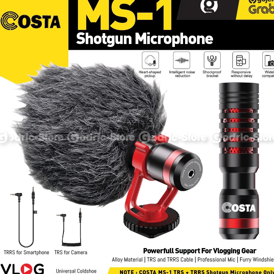 Jual COSTA MS1 Shotgun Mic Vlogging Microphone VLOG for Camera ...