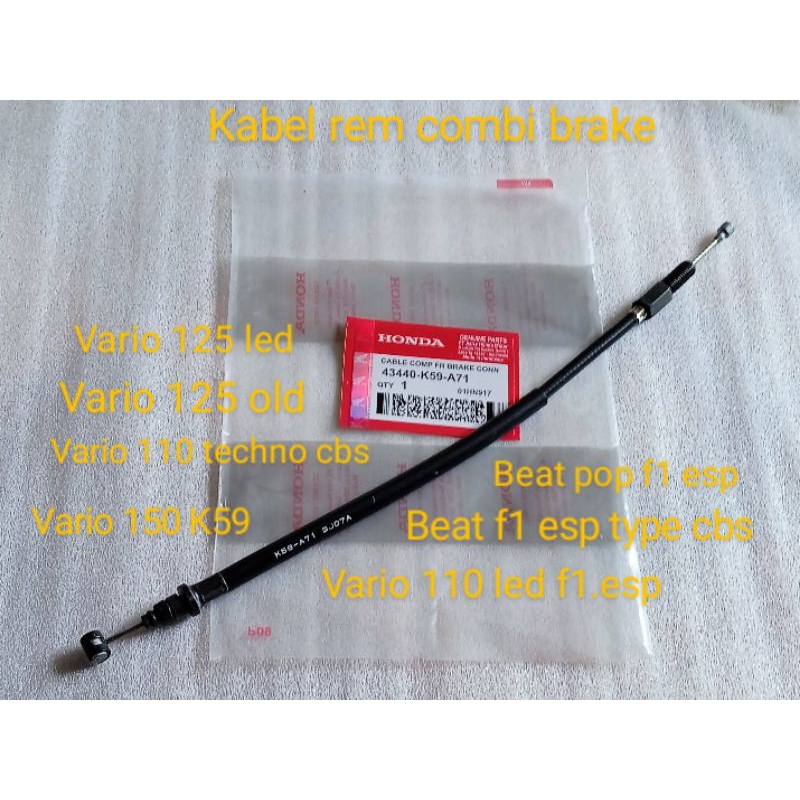 Jual kabel rem CBS kabel rem combi brake front brake conecting combi ...