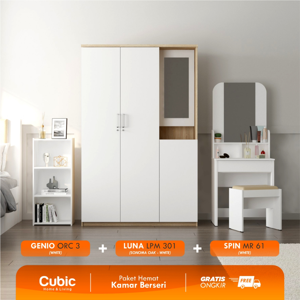 Jual Cubic Set Kamar Tidur / Paket Lemari dan Meja Rias / Paket Kamar ...