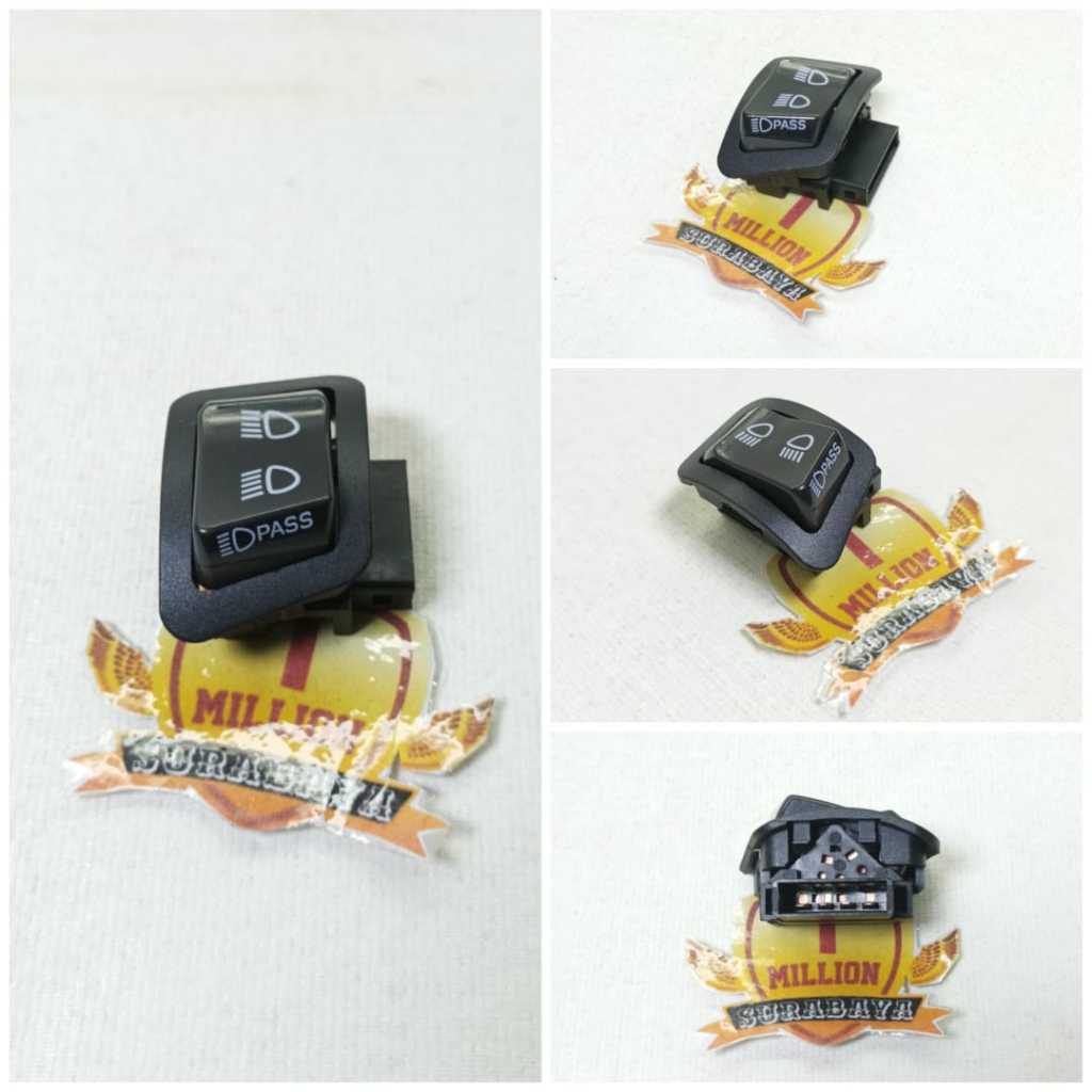 Jual Saklar Tombol Dim Pass Beam Lampu Tembak Pin 4 Vario LED OLD ...