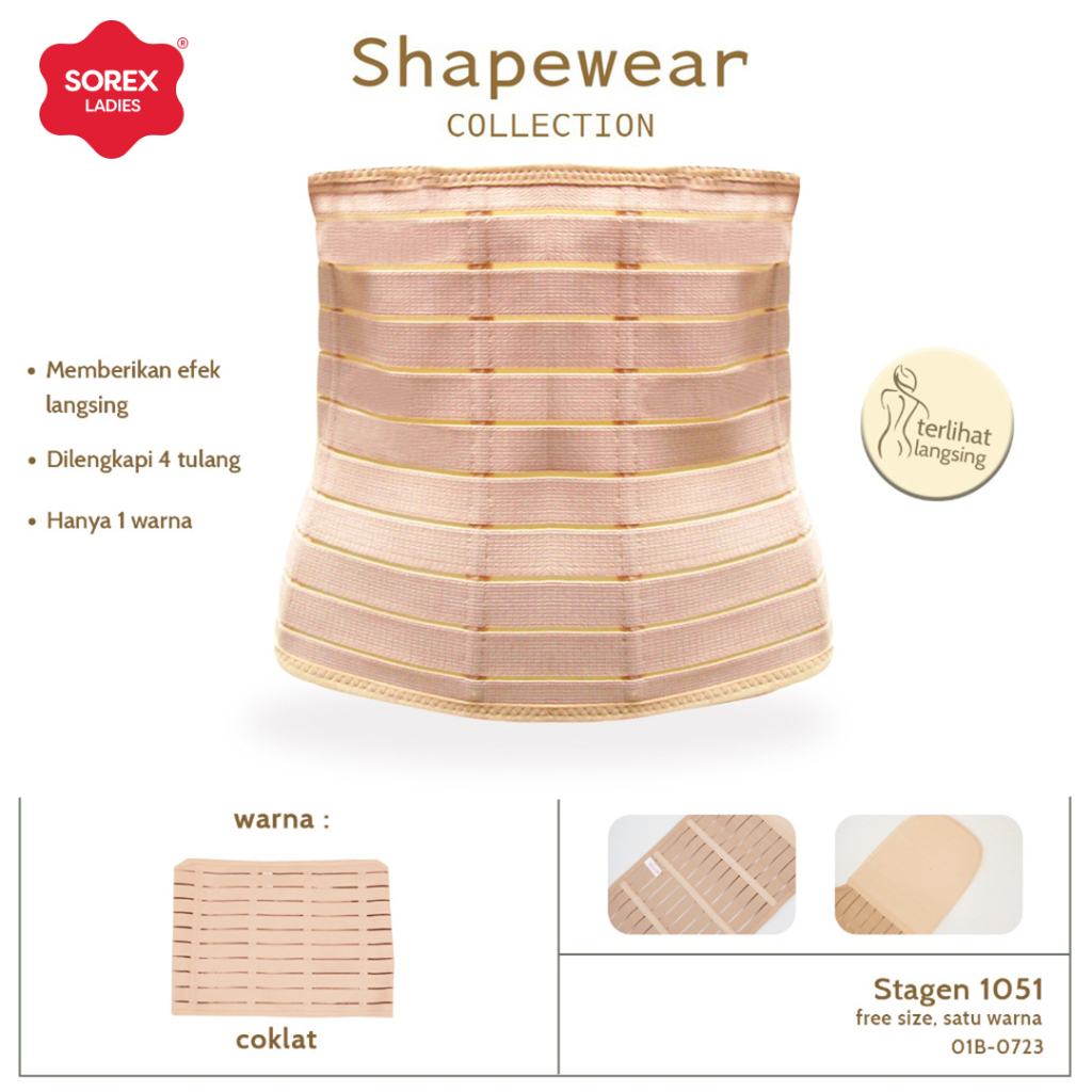 Jual Sorex Shapewear Collection Stagen Pelangsing Perut Freesize CC ...