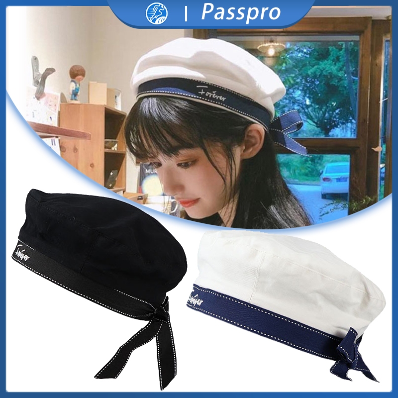 Jual Topi Sailor Forever Korea Korean Cute Uniform Beret Hat | Shopee ...