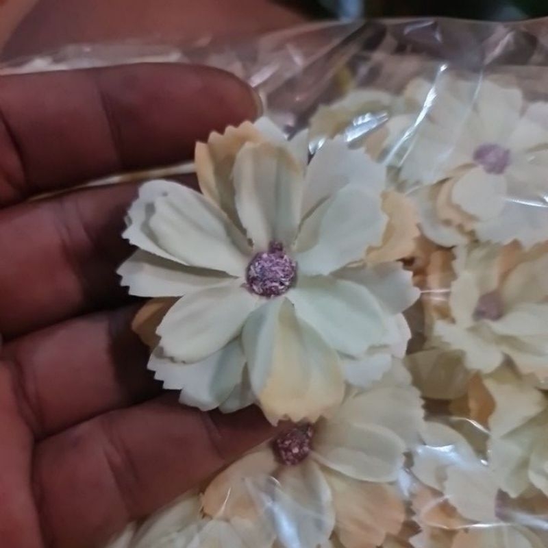 Jual KS30 Daisy 4cm kelopak bunga kepala satuan head flower mawar rose ...