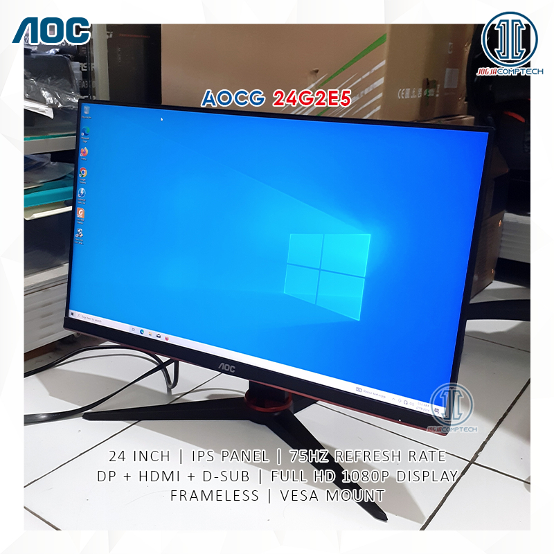 Jual Monitor Gaming AOC 24G2E5 24 inch IPS 75hz 1ms Frameless Freesync ...