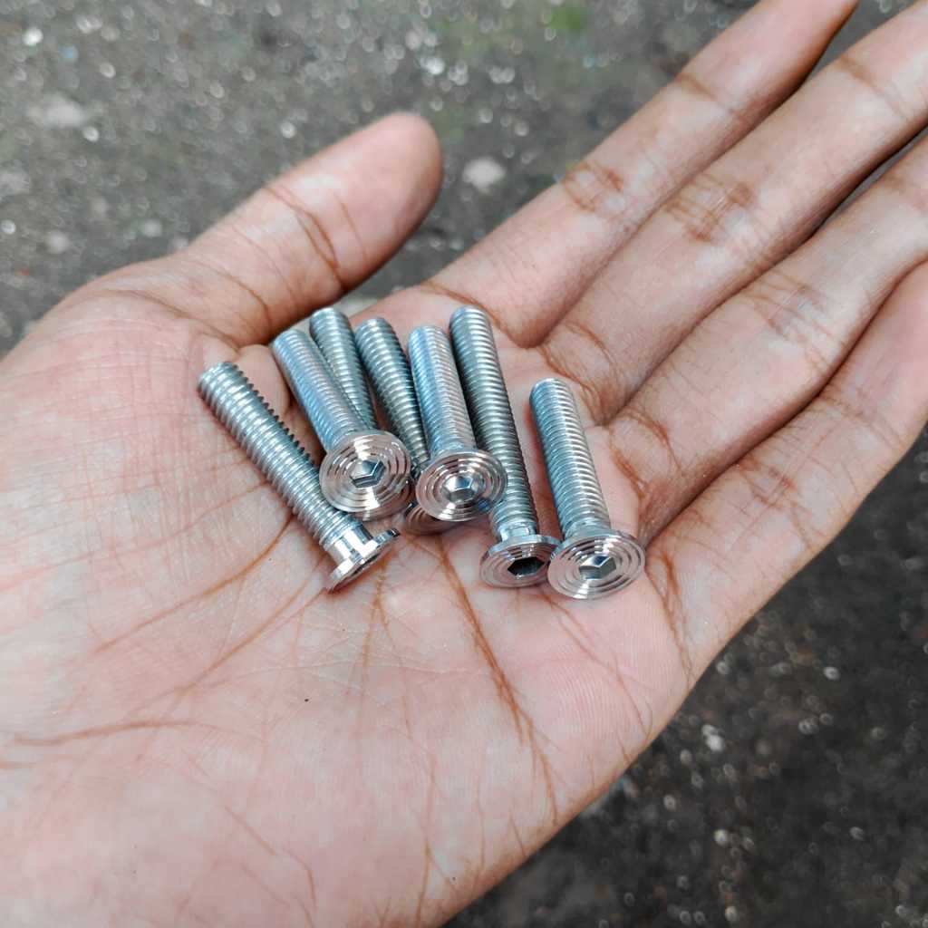 Jual baut L slim bubut m6 baut 10 ukuran 15 20 25 30 35 stainles / BAUT L BUBUT drat 10nti karat ...