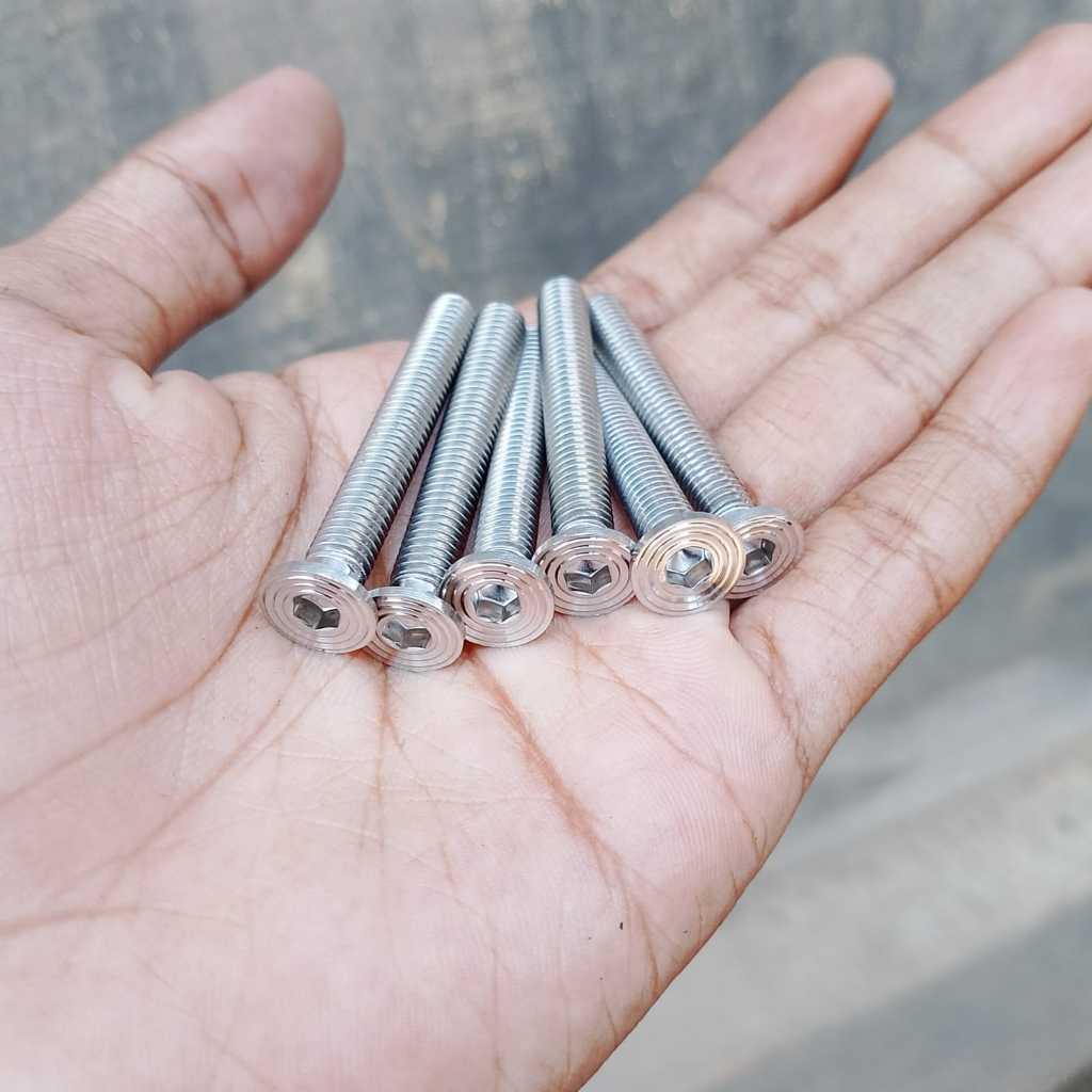 Jual Baut L Stainless Slim M6 M8 Drat 10 12 2/3/4/5/6/7/8/9/10/11 CM Custom Bubut | Shopee Indonesia