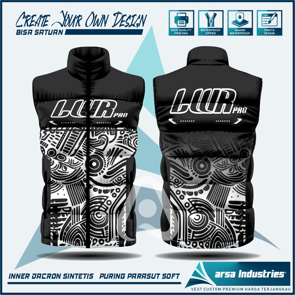 Jual ROMPI PRINTING CUSTOM VEST | Shopee Indonesia