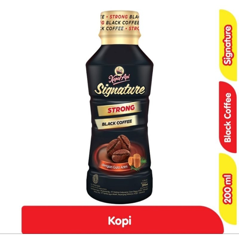 Jual Kapal Api Signature Strong Black Coffee Pet 200 ml | Shopee Indonesia