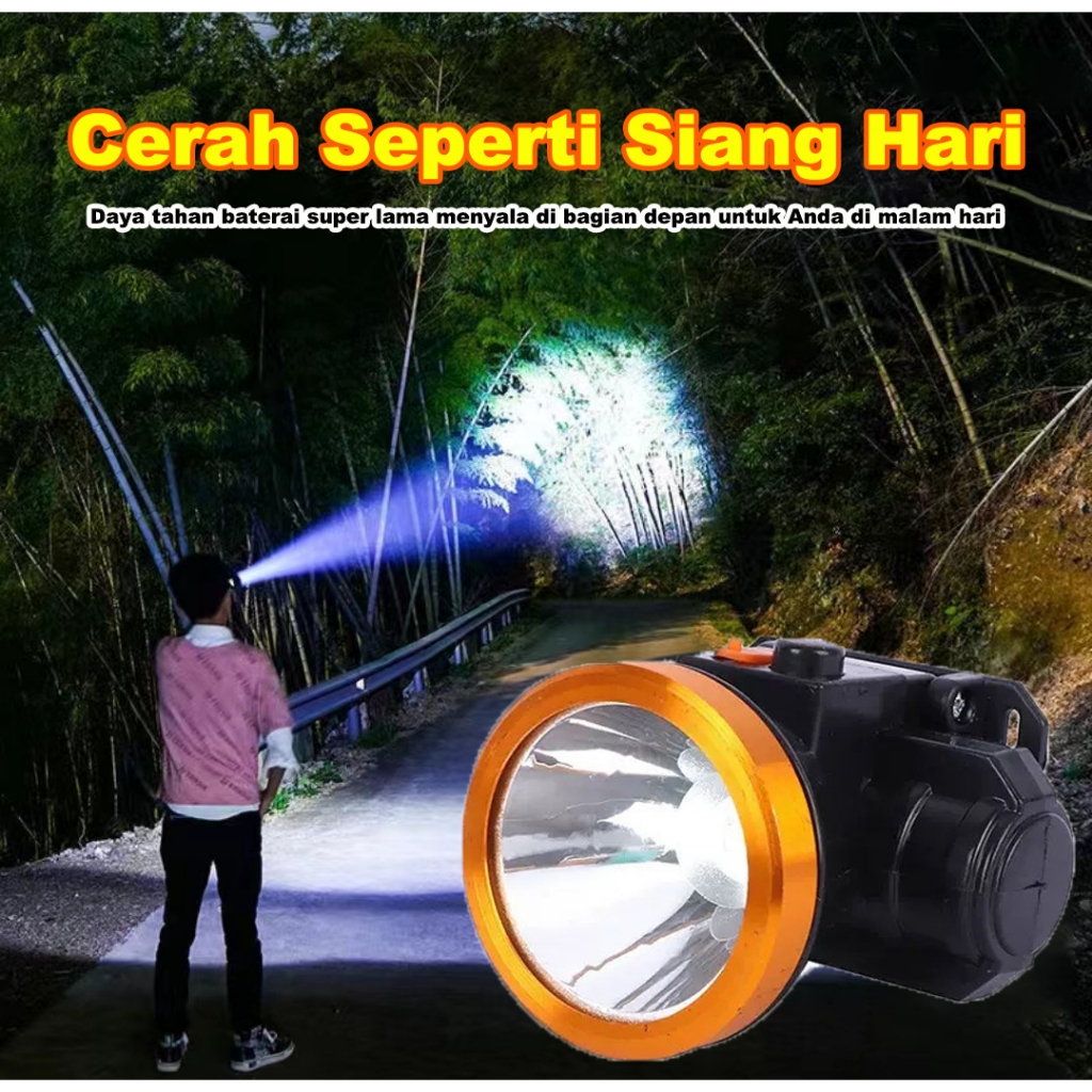 Jual LED Headlamp Lampu depan luar ruangan Senter Kepala Super Anti Air ...
