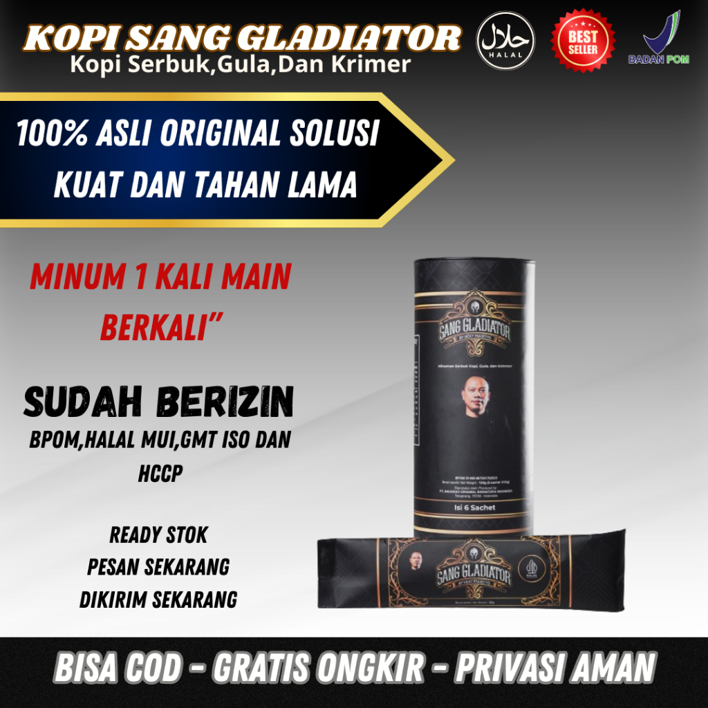 Jual Kopi Sang Gladiator 100% ORIGINAL stamina dan vitalitas pria | Shopee Indonesia