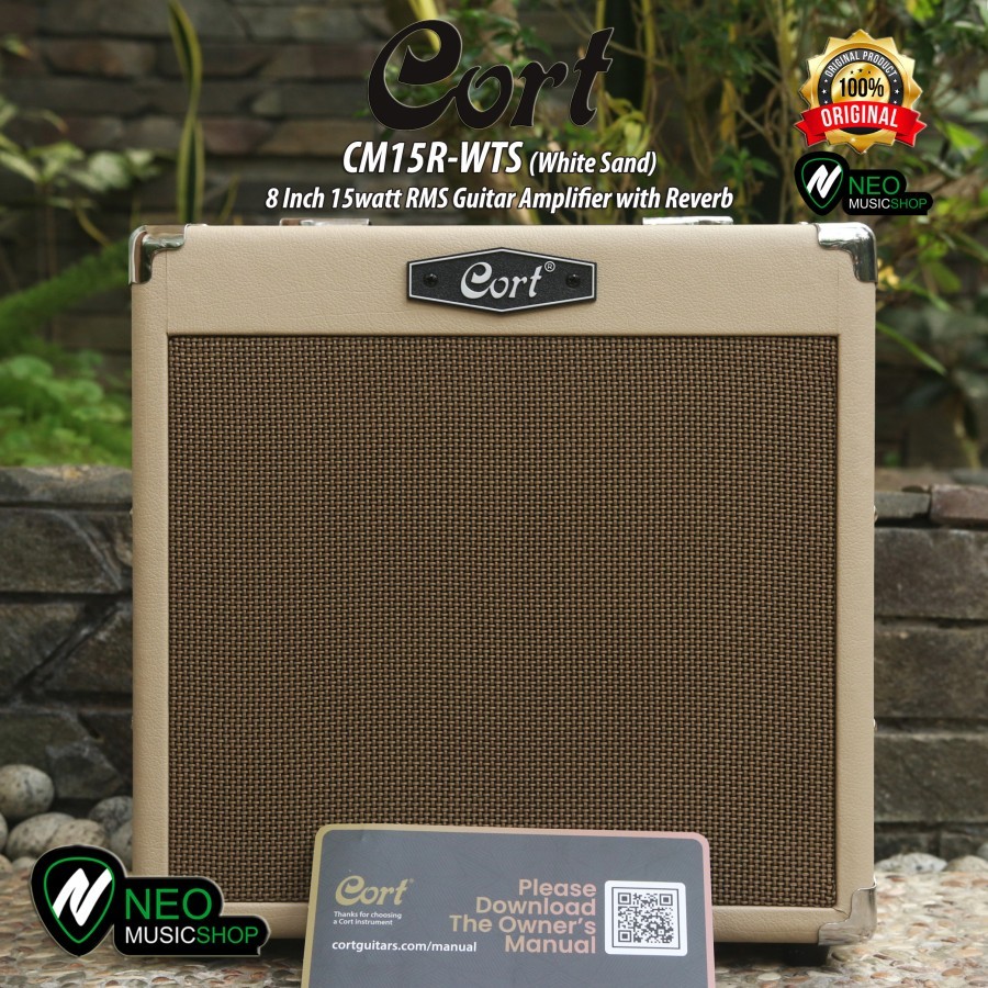 Jual Cort CM15R WTS White Sand 8 Inch 15watt RMS Guitar Amplifier ...