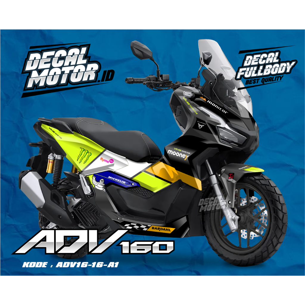 Jual Decal ADV 160 Livery Fireblade racing - Stiker Motor Honda ADV 160 ...