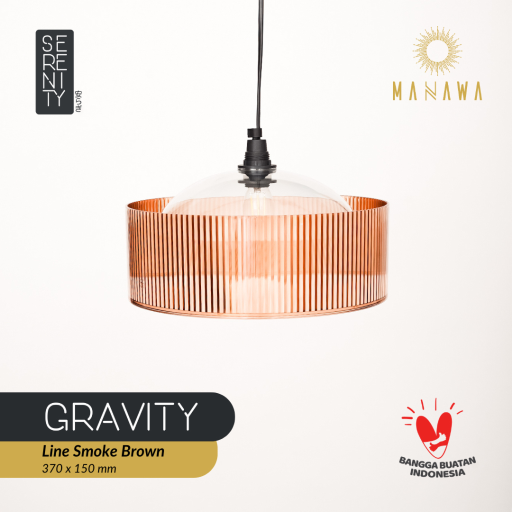 Jual Manawa Gravity Lampu Gantung Line Smoke Brown | Shopee Indonesia