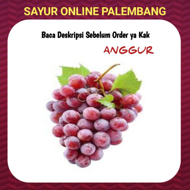 Jual Buah Anggur Segar Per 500gram - Sayur Sayuran Segar Online ...