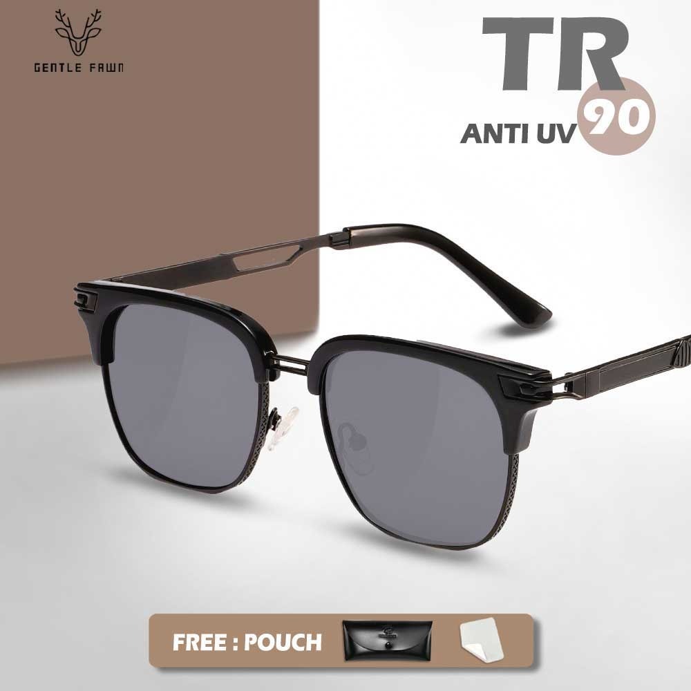 Jual Gentle Fawn Kacamata Hitam Sunglasses Anti UV 400 Anti Silau Bahan TR90 Kombinasi Metal ...