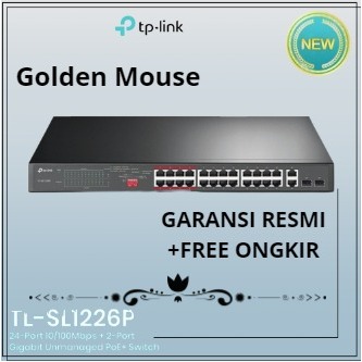 Jual Tp-Link TL-SL1226P 24-Port 10/100Mbps + 2-Port Gigabit Unmanaged ...