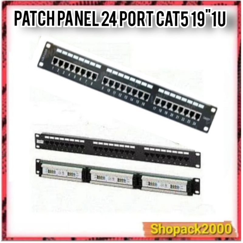 Jual patch panel 24port cat5 19"1U | Shopee Indonesia