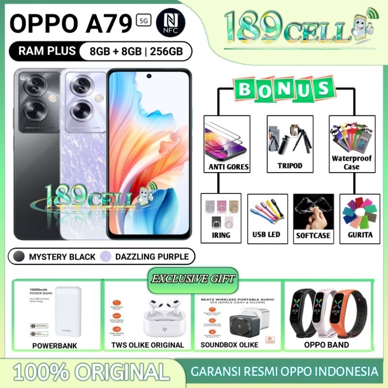 Jual OPPO A79 5G 8/256 GB | OPPO A 79 5G RAM 8/256 GB GARANSI RESMI ...