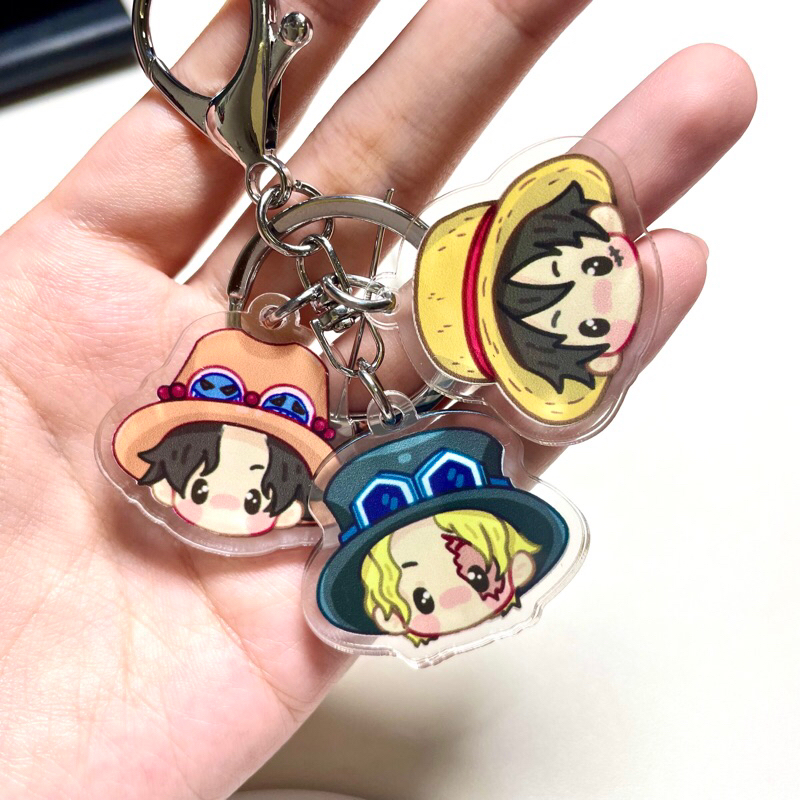 Jual One Piece ASL Ace Sabo Luffy - Acrylic Keychain & Phonestrap ...