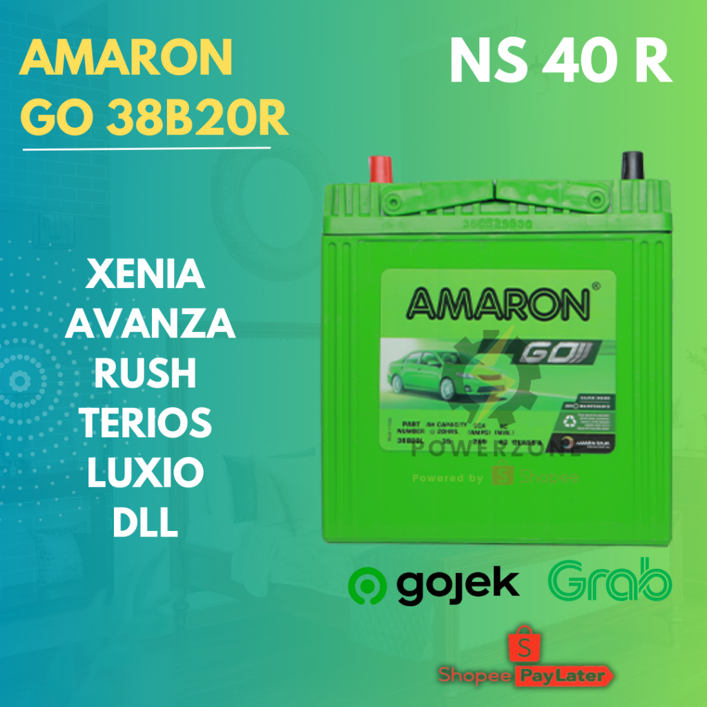 Jual AKI MOBIL TOYOTA RUSH NS40Z / 38B20R AMARON GO AKI KERING | Shopee ...